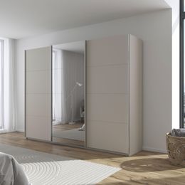 Schwebet&uuml;renschrank Rauch "Kleiderschrank Schrank Garderobe KOLUNA mit Spiegel", beige (champagner), B:271cm H:229cm T:62cm, Holzwerkstoff, Schr&auml;nke, Schwebet&uuml;renschrank, Breiten 203/271/315/360 cm H&ouml;hen 210/229 cm MADE IN GERMANY