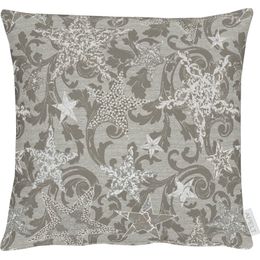 Dekokissen Apelt "4711" Gr. 1, grau (taupe, gemustert), B:40cm H:1cm L:40cm, Obermaterial: 65% Polyester, 30% Viskose, 5% Polyacryl, Dekokissen_Sitzkissen_Kissenh&uuml;llen, 4711 40X40