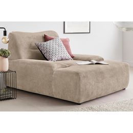 Loveseat DOMO collection "Cesena Designsessel zum Kuscheln, komfortabel Relaxen, Breite 122cm", beige, B:122cm H:81cm T:151cm, Sessel, bequem und stylish, frei im Raum stellbar