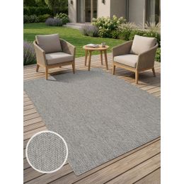 Teppich OTTO HOME "Nollan, In- und Outdoor geeignet, Balkon, Camping", grau, B:155cm H:8mm L:230cm, Kunstfaser, Teppiche, Teppich, Wetterfest & UV-best&auml;ndig, Esszimmer, Wohnzimmer