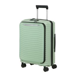 Hartschalen-Trolley Samsonite "UPSCAPE 55 mit Frontfach", Gr. B/H/T: 40cm x 55cm x 23cm 42 l, soft sage, Polycarbonat, Koffer, mit Volumenerweiterung, mit Tragegriff oben und seitlich