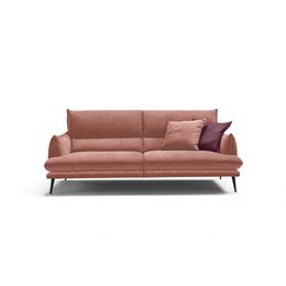2,5-Sitzer Egoitaliano "FUNNY, hochwertiges und aktuelles Design, bequeme R&uuml;ckenlehne", orange (pfirsichfarben), B:210cm H:90cm T:95cm, 100% Polyester, Sofas, toller Sitzkomfort