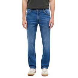 Straight-Jeans Mustang "Herren Style Tramper Straight", Herren, Gr. 33, L&auml;nge 36, 683 mittelblau, Denim/Jeans, 99% Baumwolle, 1% Elasthan, unifarben, straight fit, Jeans Straight-Jeans