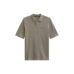 Marc O'Polo Poloshirt MARC O'POLO "DFB Travel Collection", Herren, Gr. L, cinder, Jersey, Obermaterial: 100% Baumwolle, normal normal, B&uuml;ndchen, Shirts, feine Struktur, normale Passform