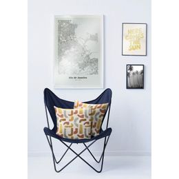 Dekokissen Apelt "Rio", bunt (bunt, gelb, natur, gemustert), B:46cm L:46cm, Obermaterial: 85% Polyester, 15% Baumwolle, Dekokissen_Sitzkissen_Kissenh&uuml;llen