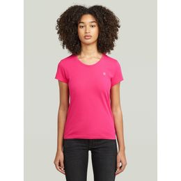 G-Star Raw T-Shirt G-STAR "Eyben Slim V-Neck T-Shirt 2.0", Damen, Gr. S, pink peacock, Obermaterial: 100% Baumwolle, Shirts T-Shirt