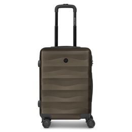 Trolley SMARTBOX "Edition 03 4 Rollen Kabinentrolley 55 cm", Gr. 41 l, dunkelbraun, ABS, Koffer