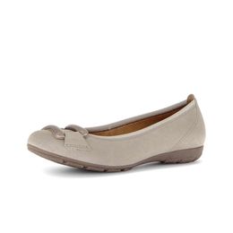 Ballerina Gabor "Sportliche Ballerina", Damen, Gr. 35, beige, Schuhe Ballerina
