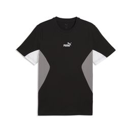 T-Shirt Puma "Essentials Block T-Shirt Herren", Damen, Gr. L, schwarz, Obermaterial: 100% Baumwolle. Rippe: 71% Baumwolle, 29% Polyester, regular fit, Rundhals, Shirts T-Shirt