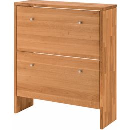 Kombikommode Home Affaire "Dura Kommode Schrank Schuhschrank", braun (wildeiche), B:82cm H:95cm T:27cm, Massivholz, Sideboards, Kombikommode, aus FSC-zertifizierten Massivholz, Breite 82 cm