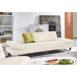 2-Sitzer W.Schillig "taboo Designsofa mit hohem Sitzkomfort", wei&szlig; (wei&szlig; z59), B:202cm H:76cm T:91cm, Flachgewebe S22 (100% Polyester);Stoff S37 (100% Polyester): Luxus-Microfaser in Lederoptik;Longlife Xtra-Leder Z59: Glattleder mit modischer Pr&auml;gung. Hautst&auml;rke 0, 9 - 1, 1 mm;Longlife Xtra-Leder Z69: Das feinnarbige, gedeckte Softleder Z69 besticht durch seine au&szlig;ergew&ouml;hnliche Weichheit im trend