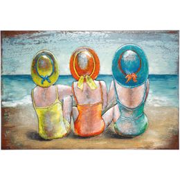 Leinwandbild CASABLANCA BY GILDE "Bild rechteckig Beach Ladies", farbe bild(er): mehrfarbig, B:120cm H:80cm T:3cm, Metall, Bilder, Leinwandbild