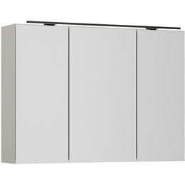 Spiegelschrank Nobilia "Prina", grau, B:100cm H:72cm T:72cm, Schr&auml;nke, Spiegelschrank