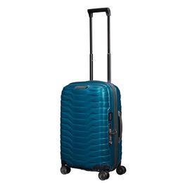 Hartschalen-Trolley Samsonite "PROXIS, verschiedene Gr&ouml;&szlig;en und Farben", Gr. B/H/T: 35cm x 55cm x 23cm 38 l, petrol blau, Polypropylen, unifarben, festlich, Koffer, arretierbares und versenkbares Druckknopf-Trolleysystem