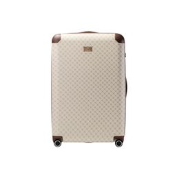 JOOP! Hartschalen-Trolley JOOP "cortina volare 1.0 trolleycase vz 4", Gr. B/H/T: 48,5cm x 77,2cm x 30,6cm 95 l, wei&szlig;, Polycarbonat, Basic, Koffer, Hartschalen-Koffer mit 4 Rollen