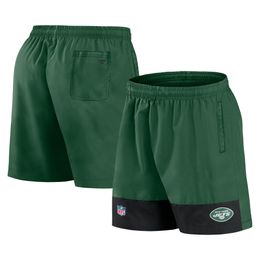 Sporthose Fanatics "Fanatics Shorts New York Jets Woven Short", Herren, Gr. M, US-Gr&ouml;&szlig;en, gr&uuml;n, 100% Polyamid, Hosen Sporthose