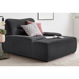 Loveseat DOMO collection "Cesena Designsessel zum Kuscheln, komfortabel Relaxen, Breite 122cm", grau (anthrazit), B:122cm H:81cm T:151cm, Sessel, bequem und stylish, frei im Raum stellbar