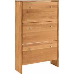 Kombikommode Home Affaire "Dura Kommode Schrank Schuhschrank", braun (wildeiche), B:82cm H:133cm T:27cm, Massivholz, Sideboards, Kombikommode, aus FSC-zertifizierten Massivholz, Breite 82 cm