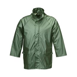Regenjacke TERRAX WORKWEAR "PU-Stretch Regen", Herren, Gr. 4XL, gr&uuml;n (oliv), Obermaterial: 58% Polyamid PA. 42% Polyurethan PU., Jacken Regenjacke