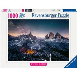 Puzzle Ravensburger "Beautiful Mountains, Drei Zinnen, Dolomiten", bunt, Puzzles, KinderB:70cm H:50cm, Pappe, Made in Germany, B:70cm H:50cm