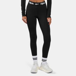 Lauftights Reebok "CORE FITNESS TRAINING RUCHED LEGGING", Damen, Gr. L, N-Gr, schwarz, Obermaterial: 84% Polyester, 16% Elasthan, Hosen, sportlicher Stil, f&uuml;r Erwachsene
