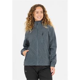 Outdoorjacke WEATHER REPORT "Camelia", Gr. 36, blau, grau, 90% Polyester, 10% Elasthan, mehrfarbig, normal, ohne Ausschnitt, Jacken Outdoorjacke, mit 15.000 mm Wassers&auml;ule