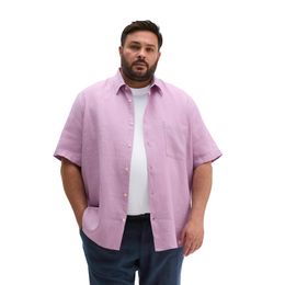 Marc O'Polo Kurzarmhemd MARC O'POLO "aus reinem Leinen", Herren, Gr. 5XL, Normalgr&ouml;&szlig;en, scatterot orchid, Obermaterial: 100% Leinen, unifarben, regular fit normal, normaler Saum, Hemden