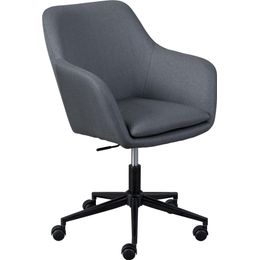 Drehstuhl Inter Link "Workrelaxed", grau, schwarz, grau, B:61,5cm H:83,5cm T:63cm, Polyester, St&uuml;hle, Drehstuhl, h&ouml;henverstellbar