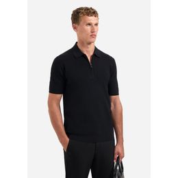 T-Shirt NO EXCESS "NO EXCESS Half-Zip-Strickpolo", Damen, Gr. L, schwarz, 85% Baumwolle, 15% Polyester, Shirts T-Shirt