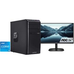 Captiva Business-PC-Komplettsystem "Power-Starter I98-561 TFT Bundle", Energieeffizienz: E (A-G), schwarz, Microsoft Windows 11 Home (64 Bit), 8 GB RAM 1.000 GB SSD, Computer_Komplettsysteme