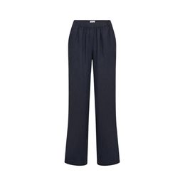 Chinohose Levete Room "Levete Room Trouser LR-NAJA", Damen, Gr. L, Normalgr&ouml;&szlig;en, 6995 schwarz navy, Obermaterial: 55% Leinen, 45% Baumwolle, Hosen Chinohose