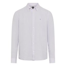 Leinenhemd BOSS "LIAM", Herren, Gr. L, N-Gr, light, pastel lila538, Web, Obermaterial: 100% Leinen, unifarben, regular fit normal, 1-Knopf-Manschette, Hemden, 100% Leinen mit Button-Down-Kragen, regular fit