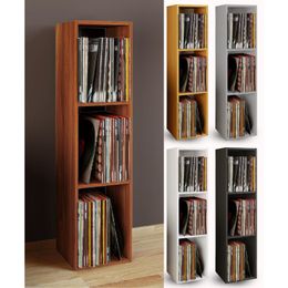 Vcm Holz Schallplatten Regal Stand Regal mit 3 F&auml;cher f&uuml;r 100 Schallplatten Ma&szlig;e: H. 107 x B. 34 x T. 30 cm - Platto