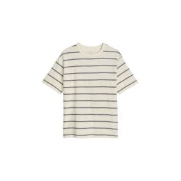 Marc O'Polo T-Shirt MARC O'POLO "aus reiner Bio-Baumwolle", Jungen, Gr. 140, wei&szlig; cotton, Obermaterial: 100% Baumwolle, gestreift, regular fit, Rundhals, normaler Saum, Shirts T-Shirt