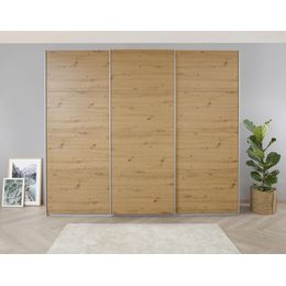 Schwebet&uuml;renschrank Rauch "Kleiderschrank Schrank Garderobe KOLUNA mit Dekor-Front", eiche artisan, B:271cm H:229cm T:62cm, Holzwerkstoff, Schr&auml;nke, Schwebet&uuml;renschrank, Breiten 203/271/315/360 cm H&ouml;hen 210/229 cm MADE IN GERMANY