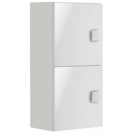 H&auml;ngeschrank Schildmeyer "Quadra", wei&szlig; (wei&szlig; glanz, wei&szlig; glanz), B:33cm H:65cm T:20cm, Schr&auml;nke, H&auml;ngeschrank