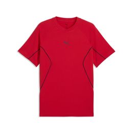 T-Shirt Puma "Puma Sport T-Shirt Herren", Damen, Gr. L, for all time rot, Obermaterial: 100% Baumwolle. Kragen: 29% Polyester, 71% Baumwolle, clean, regular fit, Rundhals, Shirts T-Shirt