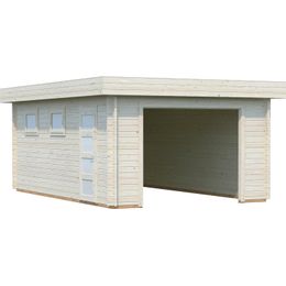Garage Palmako "Rasmus", beige (naturbelassen), Massivholz, Garagen, BxTxH: 420x598x253 cm, ohne Tor, naturbelassen