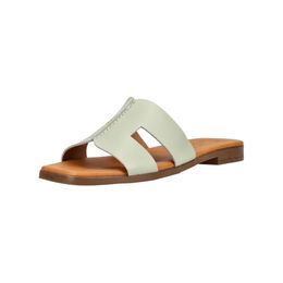 Pantolette OH MY SANDALS "Oh My Sandals Pantoletten Leder", Damen, Gr. 37, mint, Leder, Schuhe Pantolette