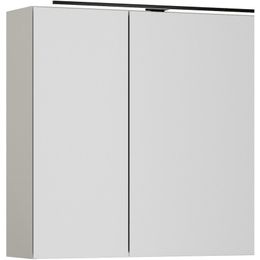 Spiegelschrank Nobilia "Prina", grau, B:80cm H:72cm T:72cm, Schr&auml;nke, Spiegelschrank