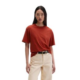 Marc O'Polo T-Shirt MARC O'POLO "mit TENCEL&trade; Modal", Damen, Gr. L, tall poppy, Obermaterial: 48% Modal, 48% Baumwolle, 4% Elasthan, unifarben, Basic, loose fit, Rundhals, Shirts T-Shirt