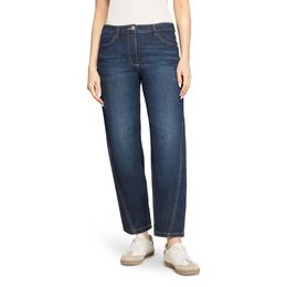 Slim-fit-Jeans Betty Barclay "Damen unifarben", Damen, Gr. 36, Normalgr&ouml;&szlig;en, dunkelblau denim, Obermaterial: 70% Baumwolle, 23% Polyester, 4% Lyocell, 3% Elasthan, l&auml;ssig geschnitten, Jeans Slim-fit-Jeans