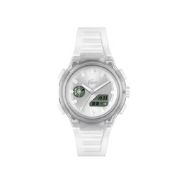 Digitaluhr Lacoste "LC33", wei&szlig;, wei&szlig;, wei&szlig;, Armbanduhren, Damen, Digitaluhr, Quarzuhr, Armbanduhr, Damenuhr, Herrenuhr, Silikonarmband, analog
