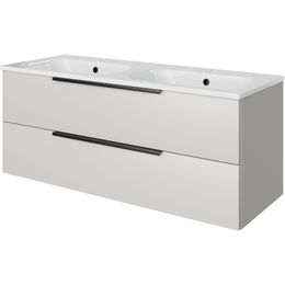 Badm&ouml;bel-Set SAPHIR "Mineralmarmor-Waschtisch mit Waschtischunterschrank", kaschmir matt, B:121cm H:50cm T:46cm, Holzwerkstoff, Kastenm&ouml;bel-Sets, Badm&ouml;bel-Set