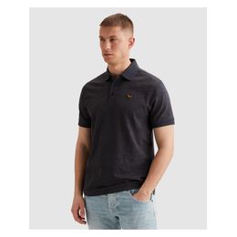 PME-Legend Poloshirt PME LEGEND "polo jacquard jersey", Damen, Gr. L, graphite, Jersey, Obermaterial: 82% Baumwolle, 15% Polyester, 3% Elasthan, bestickt, regular fit normal, ohne Ausschnitt, Shirts, mit Logo Stickerei