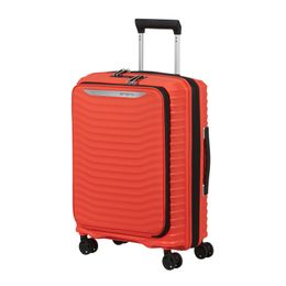 Hartschalen-Trolley Samsonite "UPSCAPE 55 mit Frontfach", Gr. B/H/T: 40cm x 55cm x 23cm 42 l, lava, Polycarbonat, Koffer, mit Volumenerweiterung, mit Tragegriff oben und seitlich