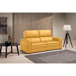2,5-Sitzer Egoitaliano "Capucine Breite 200cm, hoher Sitzkomfort", gelb, B:200cm H:99cm T:97cm, Sofas, wahlweise mit elektrisch oder manuell verstellbarer Relaxfunktion