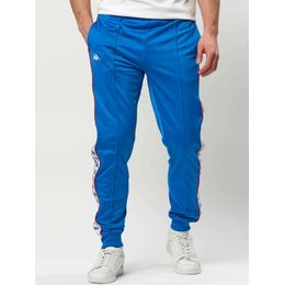 Chinohose Kappa "Kappa Trouser KMBanda", Herren, Gr. M, Normalgr&ouml;&szlig;en, blau france, rot md coral, Obermaterial: 100% Polyester, Hosen Chinohose