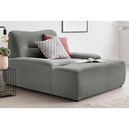 Loveseat DOMO collection "Cesena Designsessel zum Kuscheln, komfortabel Relaxen, Breite 122cm", grau, B:122cm H:81cm T:151cm, Sessel, bequem und stylish, frei im Raum stellbar