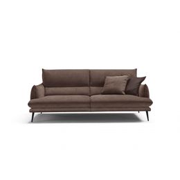 2,5-Sitzer Egoitaliano "FUNNY, hochwertiges und aktuelles Design, bequeme R&uuml;ckenlehne", braun, B:210cm H:90cm T:95cm, 100% Polyester, Sofas, toller Sitzkomfort